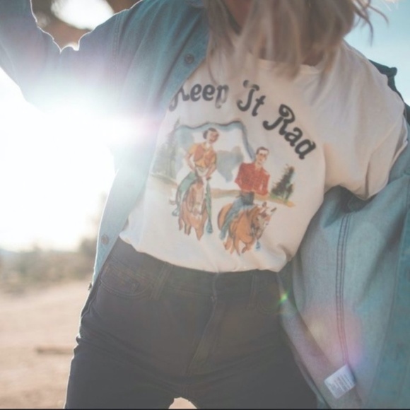 Tops | Vintage Style Keep It Rad Graphic Tee | Poshmark